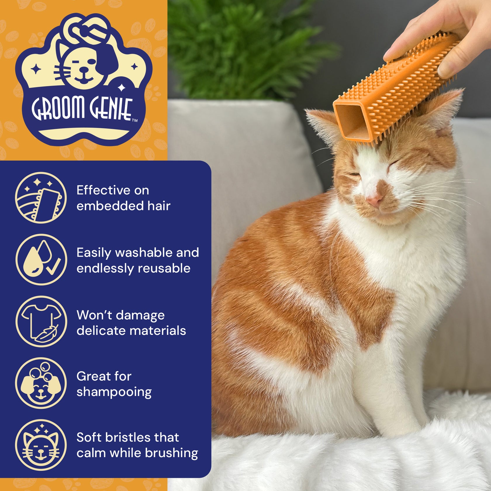 Groom Genie Magic Pet Block Brush – Knot Genie